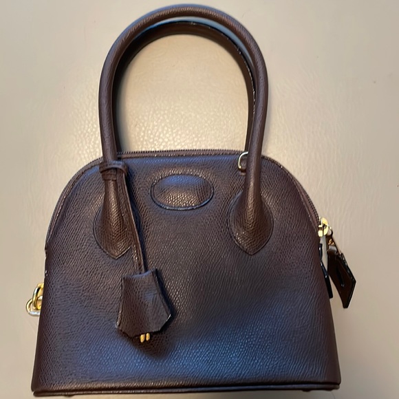 Stefano Bravo | Bags | Stefano Bravo Mini Grained Leather Bag Brown ...